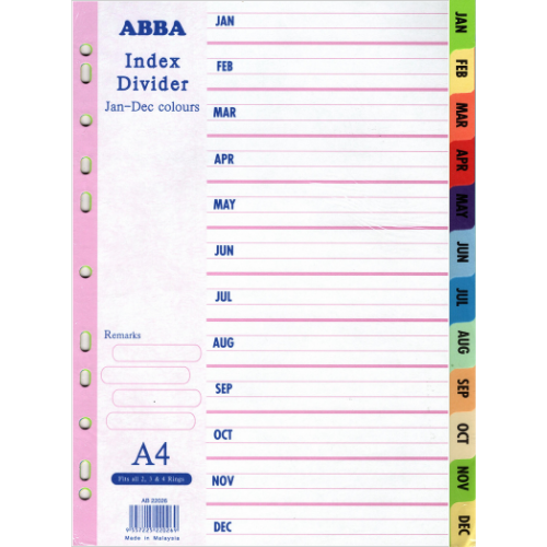 Index Divider - Becon Stationery